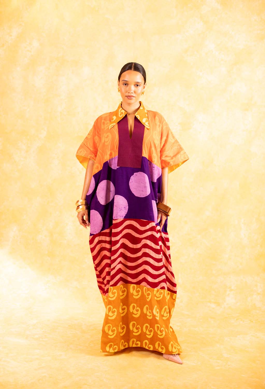 KAI x DYE LAB Agbada - Orange — Kai Collective
