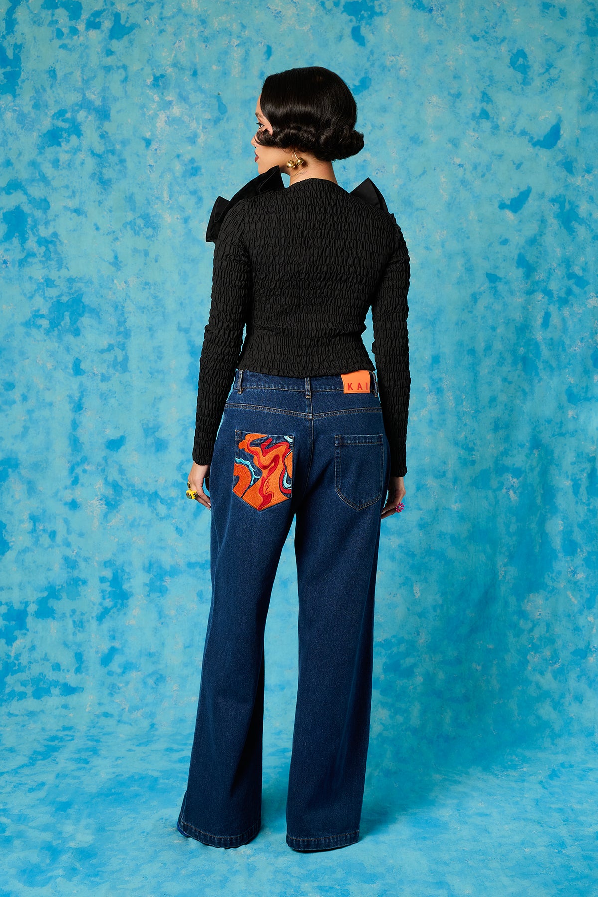 Mei Exaggerated Ruffle Top - Black — Kai Collective